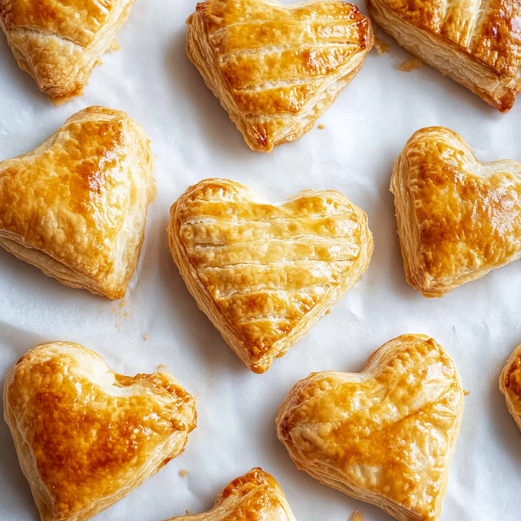 Ham and Cheese Puff Pastry Hearts