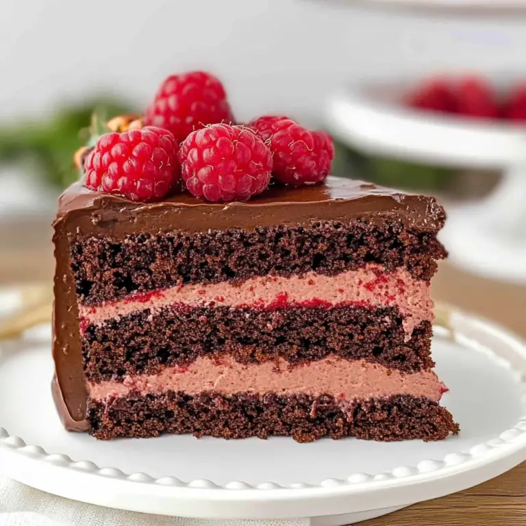 Chocolate Raspberry Cream Slice